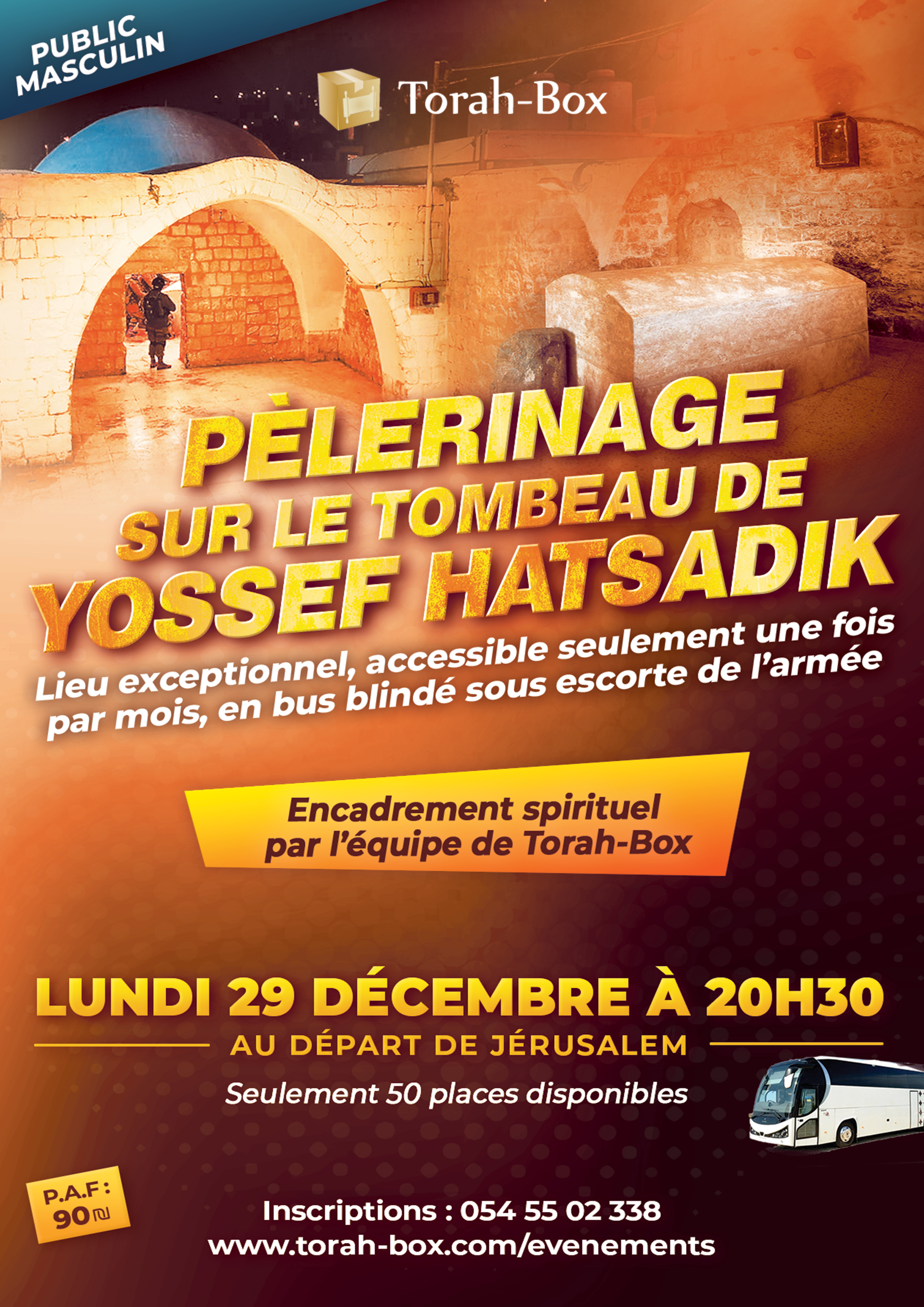 Pèlerinage exceptionnel sur le tombeau de Yossef Hatsadik